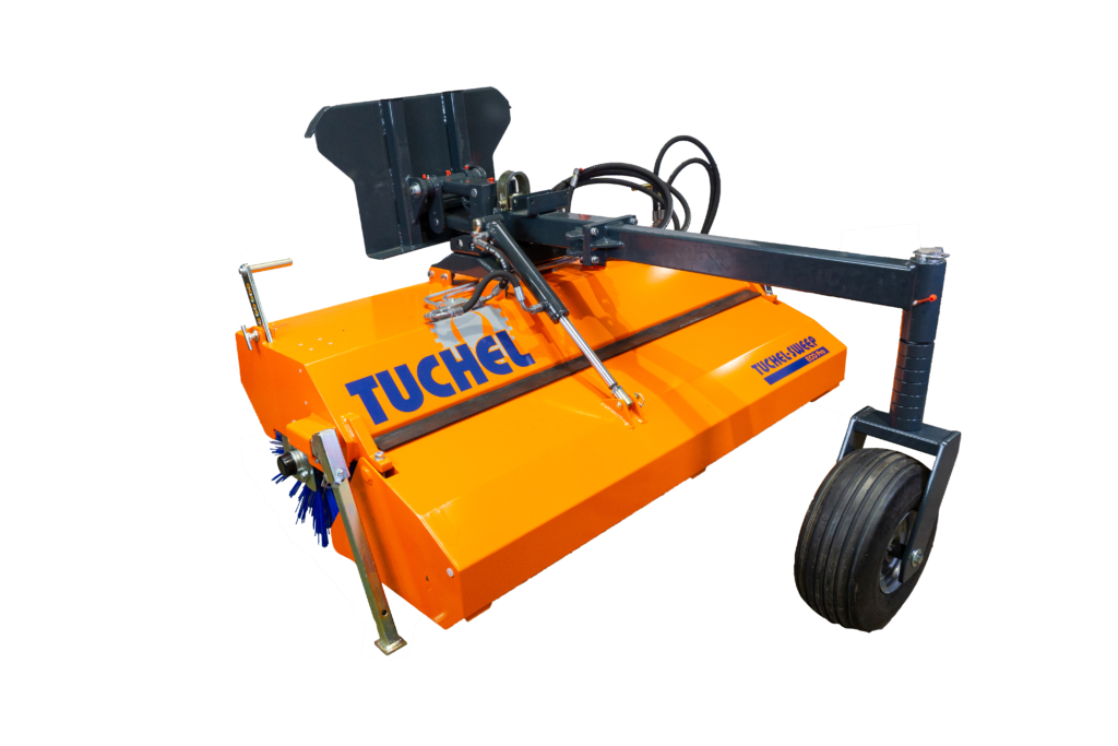 Onmisbaar in de wegenbouw: kniklader met rol-bak bezem - SHERPA mini ...